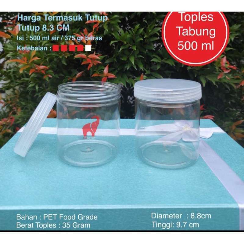 Promo Toples Bening Mika Tabung Silinder 500ml Cylinder 500 Ml Pet ...