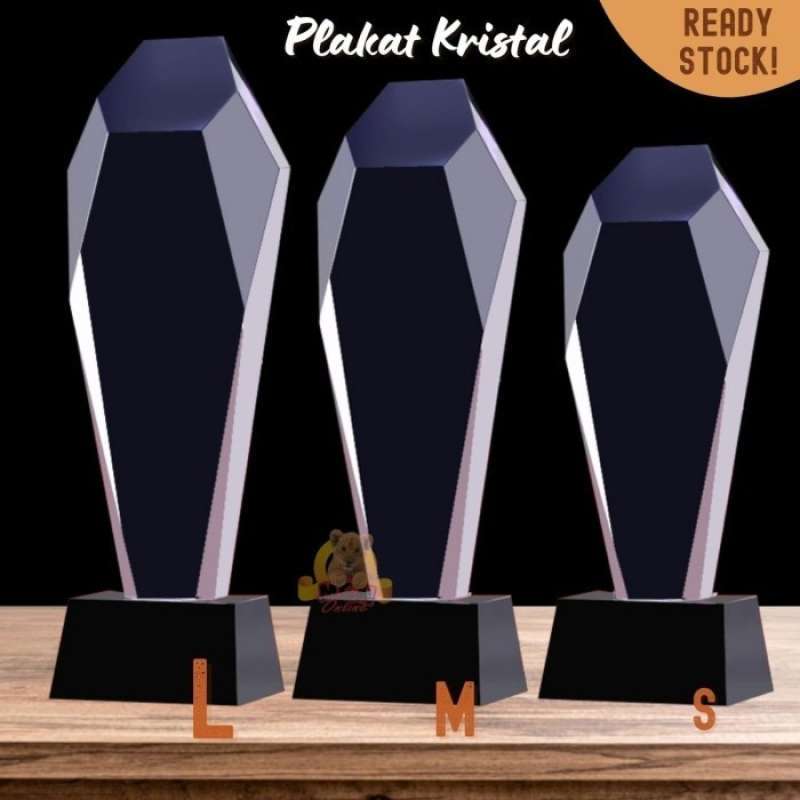 Jual P71-s Plakat Diamond Cut Kristal Trophy Crystal Kaca Piala Medali ...