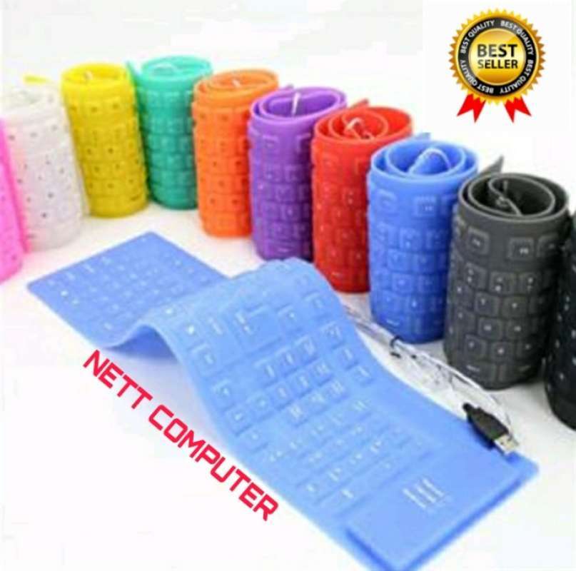 Promo keyboard luar external USB FLEXIBLE karet USB Keyboard Flexibel ...