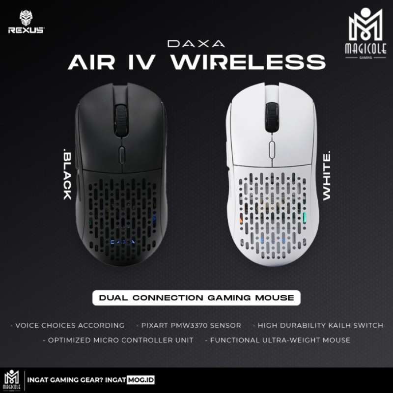 Promo Pro Mouse Wireless Gaming Daxa Air Iv Daxa Air 4 Diskon 23% Di ...