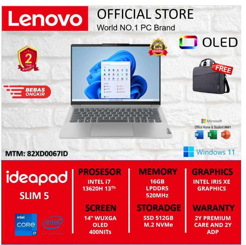 Jual Lenovo Ideapad Slim 5 14irl8 I7 13620h 16gb 512ssd 14 Oled Ohs21 ...