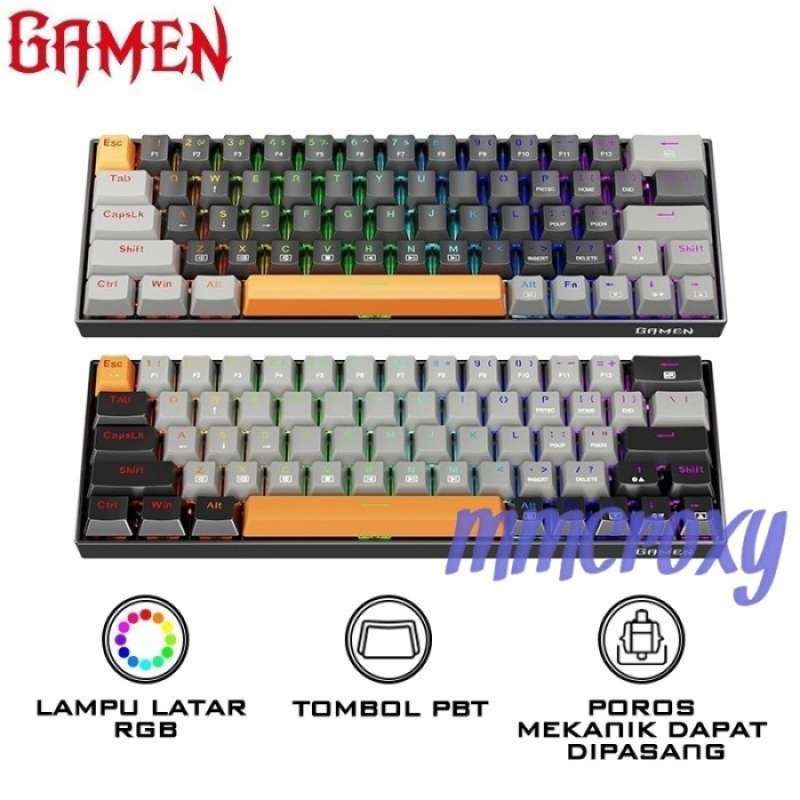 Promo Gamen TITAN III Keyboard Gaming Mechanical Switch Blue RGB PBT ...