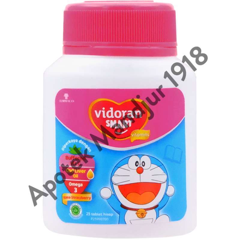 Jual Vidoran Smart Strawberry 25 Tablet - Tablet Multivitamin Dan Daya ...