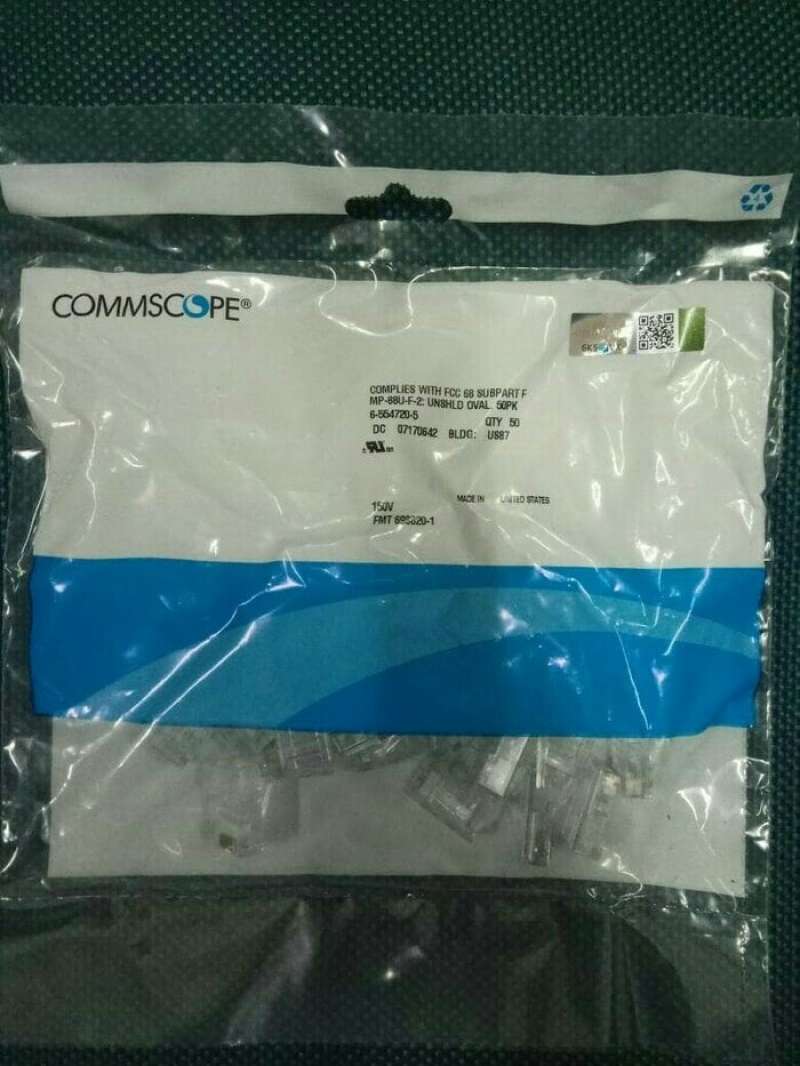 Promo Konektor Rj45 Amp Commscope Cat.5E Original Diskon 23% di Seller ...