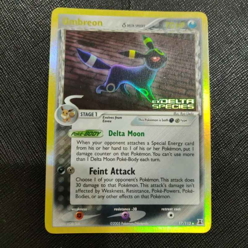 Promo Kartu Pokemon TCG EN English Umbreon Delta Holo Stamp EX Delta ...