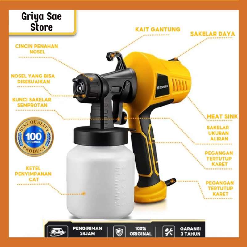 Jual Mesin Cat Semprot Tembok Energi Listrik Spray Gun Electric Daya ...