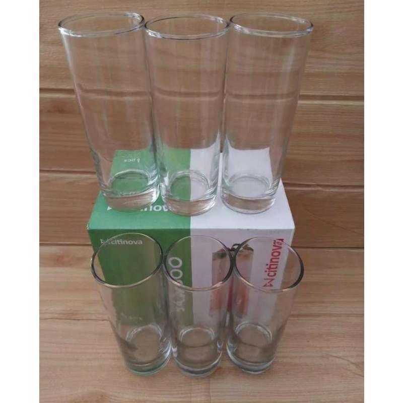 Jual Gelas Bamboo/gelas Tinggi Bahan Kaca/gelas Cafe/gelas Aestetic Di ...