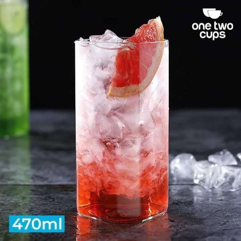 Jual One Two Cups Gelas Kaca Kotak Juice Aesthetic Square Glass 470ml - LT5 di Seller Nindesh ...