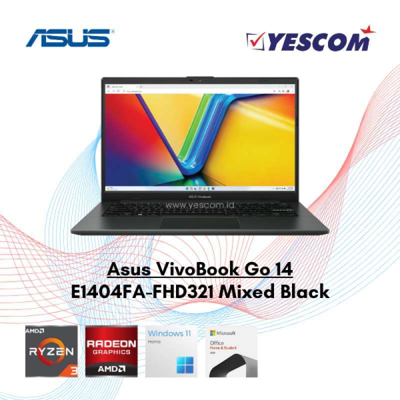 Promo ASUS VivoBook Go 14 E1404FA-FHD321/FHD322/FHD323 (AMD Ryzen™ 3 ...