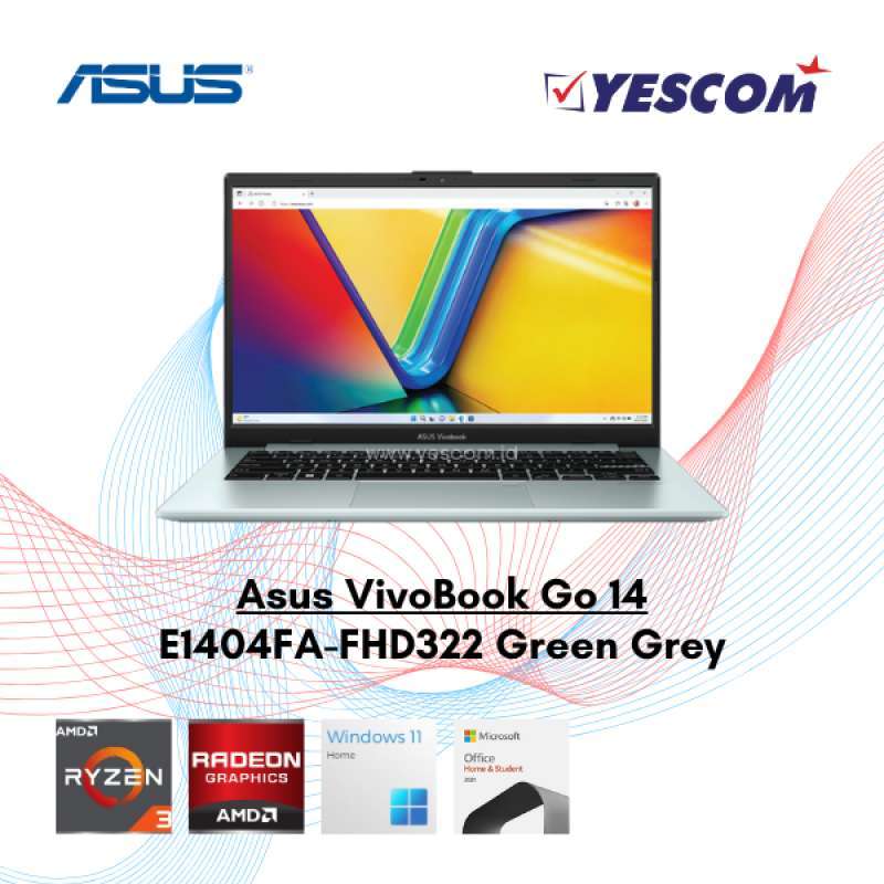 Promo ASUS VivoBook Go 14 E1404FA-FHD321/FHD322/FHD323 (AMD Ryzen™ 3 ...