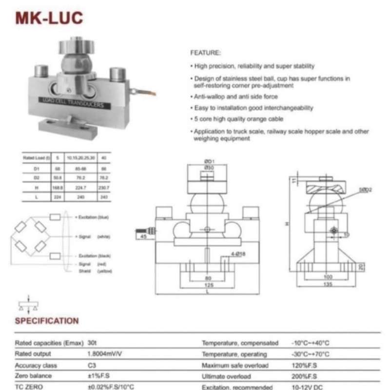 Jual Load Cell MK Cells MK-LUC 30 Ton / Jembatan Timbang Mk Cells MK-LUC 30 di Seller TDM Grosir ...