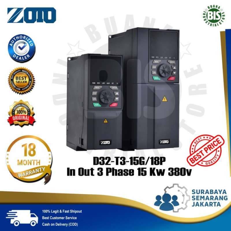 Promo Inverter Zoto Vsd D32-T3-15G/18P 15 Kw 380 v Diskon 23% di Seller Rhmd - Cengkareng Barat ...