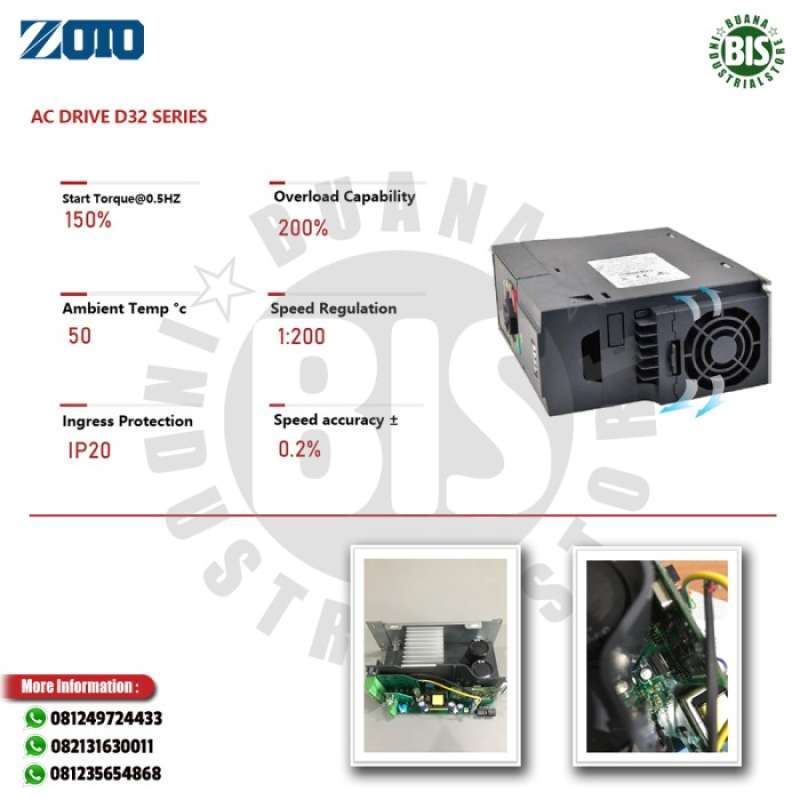 Promo Inverter Zoto Vsd D32-T3-15G/18P 15 Kw 380 v Diskon 23% di Seller ...