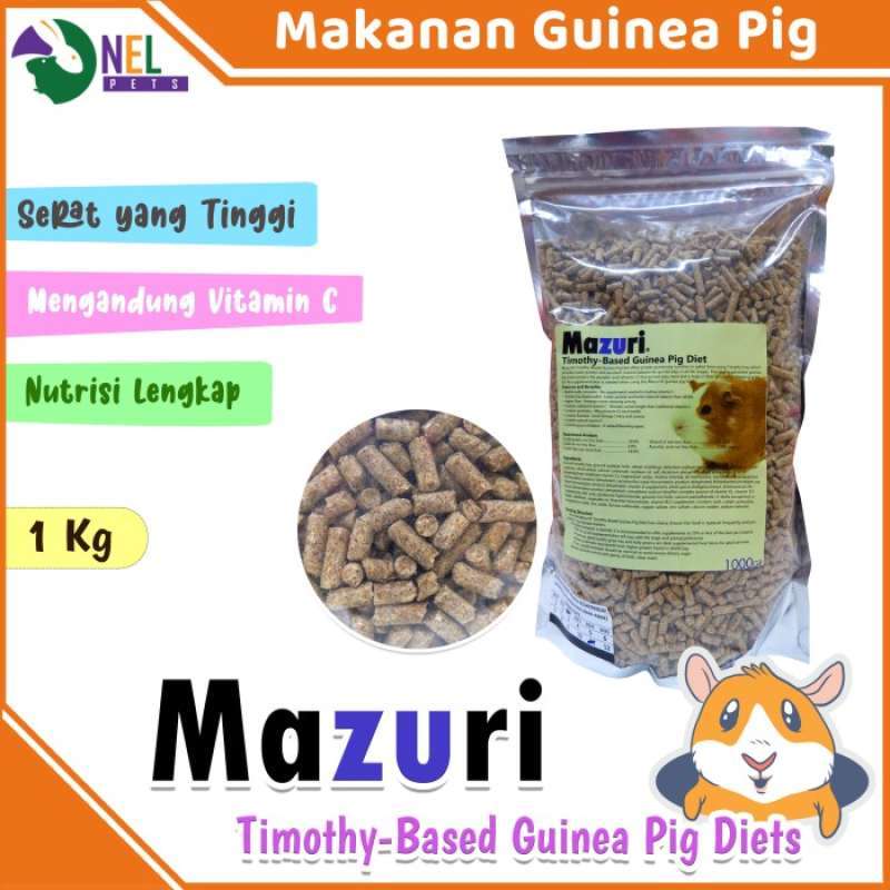 Promo PELLET GUINEA PIG MAZURI 1kg/makanan guinea pig marmut/pakan ...