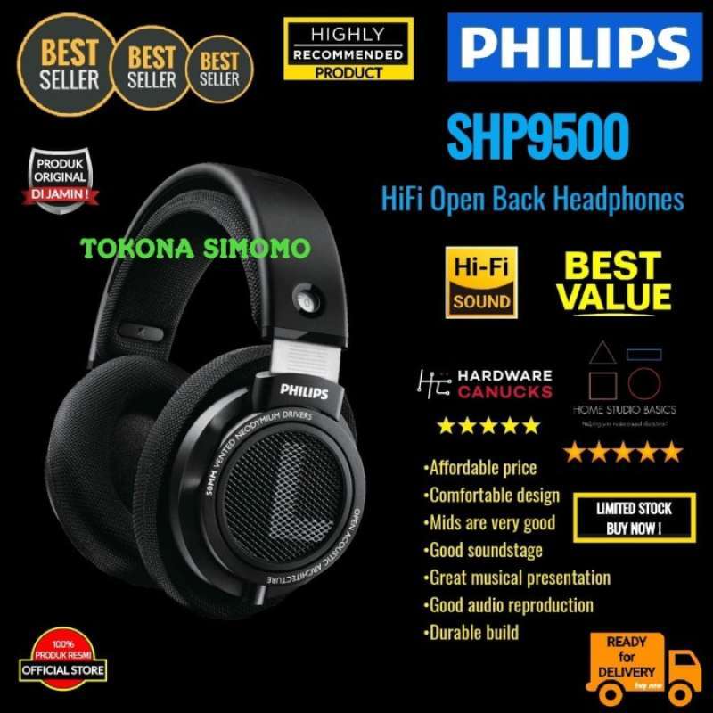 Promo Philips SHP9500 / SHP 9500 HiFi Precision Stereo Over-Ear ...