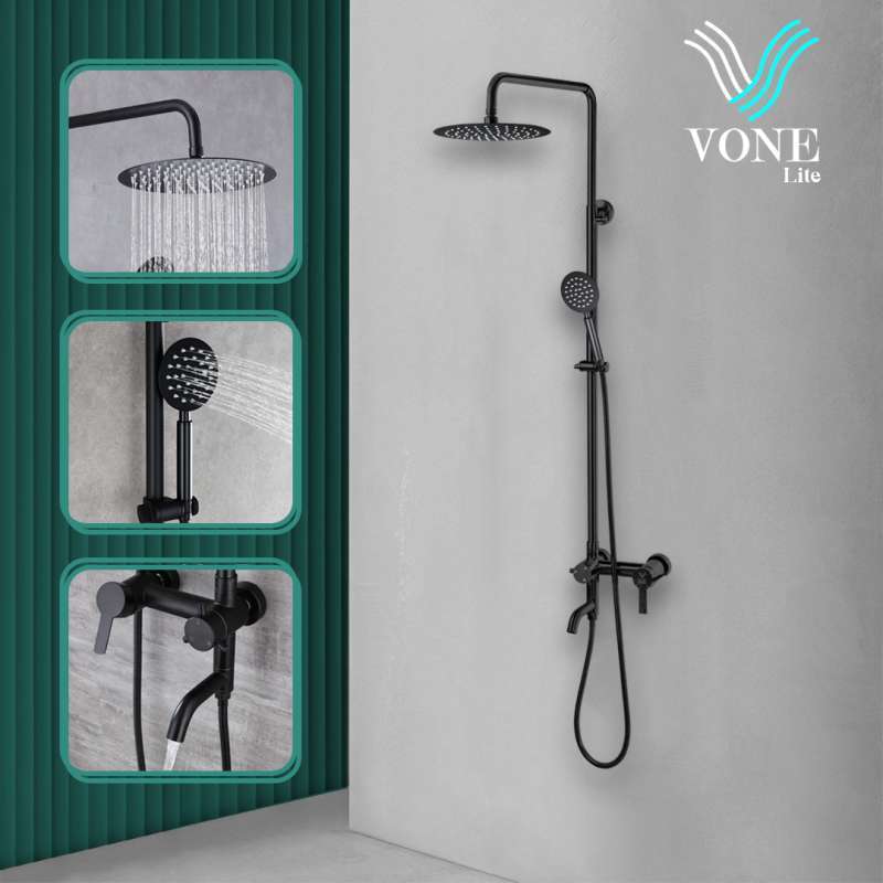 Jual Vone Lite Shower Tiang Pancuran Mandi Set Keran Panas Dingin ...