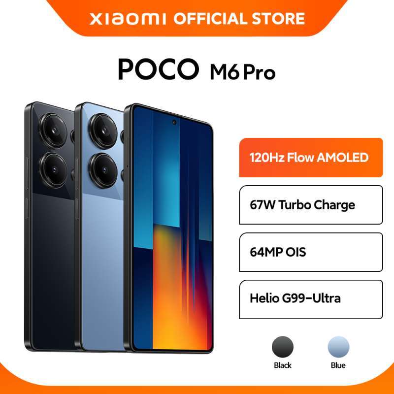 Jual Official Poco M6 Pro | 8+256gb | 120hz Flow Amoled 64mp Triple Camera Dengan Ois 67w Turbo ...