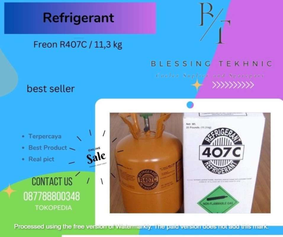 Promo Freon Refrigerant R 407 C 11.3Kg Termurah Diskon 6% di Seller Kuniy Store - Cengkareng ...