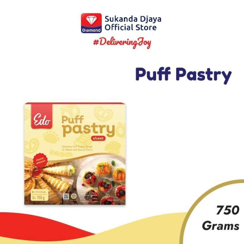 Jual Edo Puff Pastry Sheet 750 gr Isi 4 Lembar di Seller Dahlia Bakers ...
