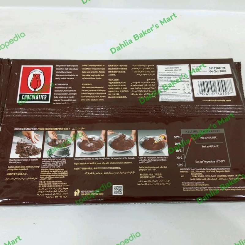 Promo Tulip Coklat Batang Milk Chocolate Compound Repack 200 Gr Diskon