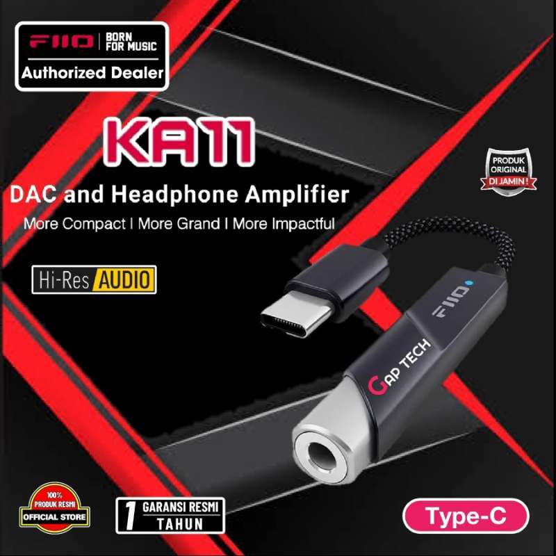 Jual Fiio x Jade Audio KA11 / KA 11 USB Dongle HiFi DAC Amplifier - BLACK TYPE-C original ...