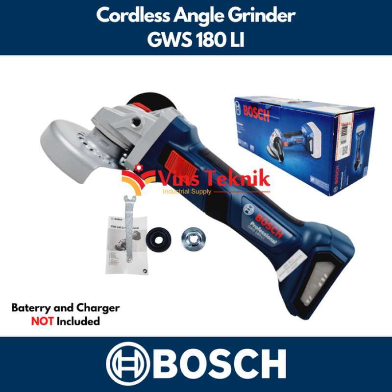Promo Mesin gerinda Baterai Cordless Angle Grinder GWS 180 LI BOSCH ...