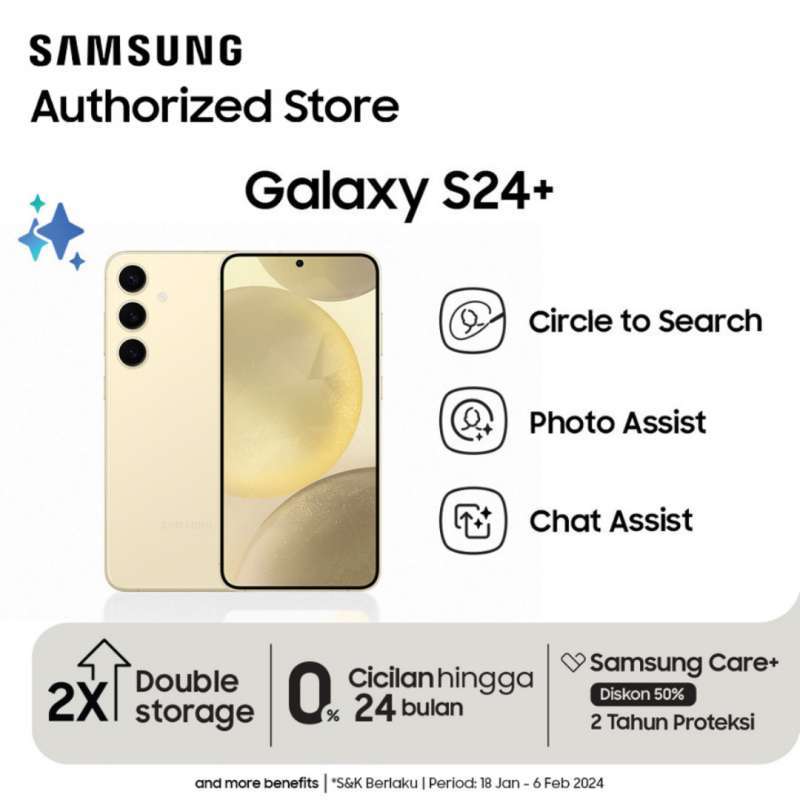 Jual Samsung Galaxy S24 Plus 12/512GB Handphone AI - Amber Yellow di ...