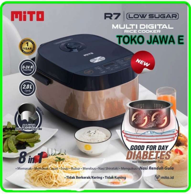 Promo Mito R7 Glow Multi Digital Rice Cooker 2 Liter 8 In 1 Menu Diskon ...
