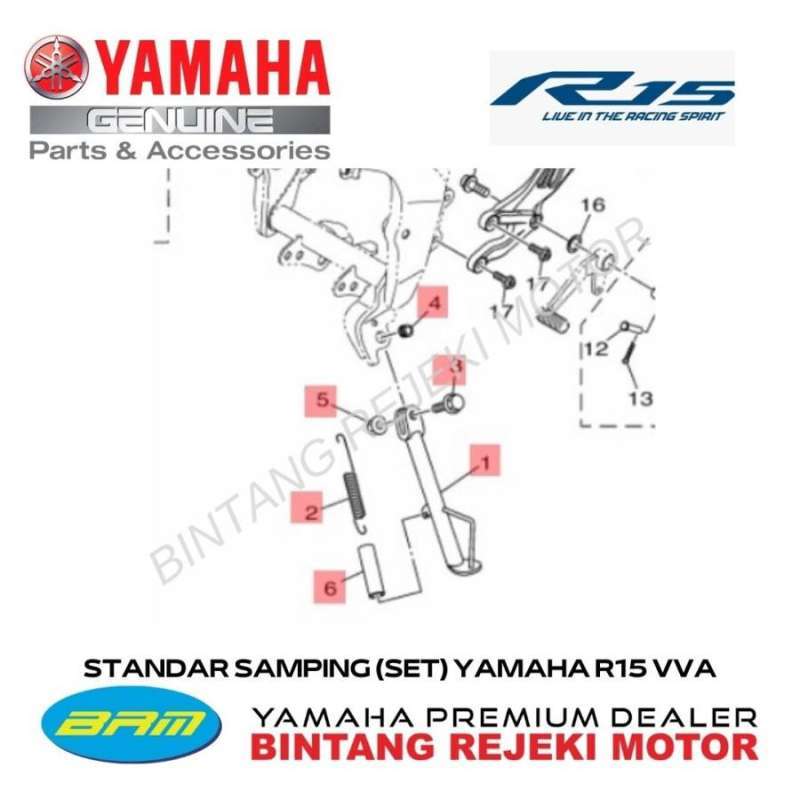 Jual STANDAR SAMPING (SET) YAMAHA R15 VVA di Seller BINTANG REJEKI ...