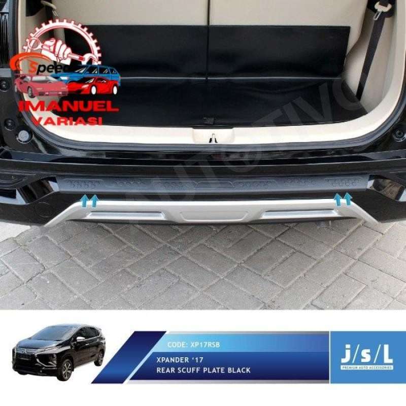 Jual new!! Mitsubishi Xpander Sillplate Belakang Hitam / Rear Scuff ...