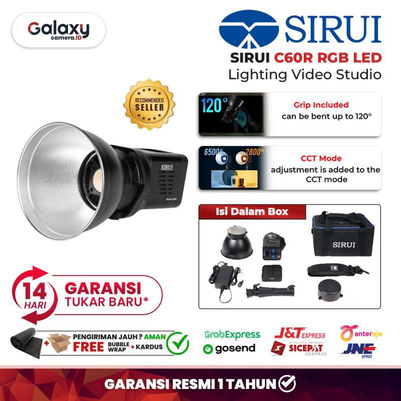 Jual SIRUI C60R RGB LED Monolight Lighting Lampu Video Studio C-60R Resmi di Seller Galaxy ...