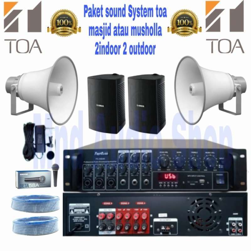 Promo PAKET SOUND SYSTEM TOA MASJID ATAU MUSHOLLA 2 INDOOR 2 OUTDOOR ...