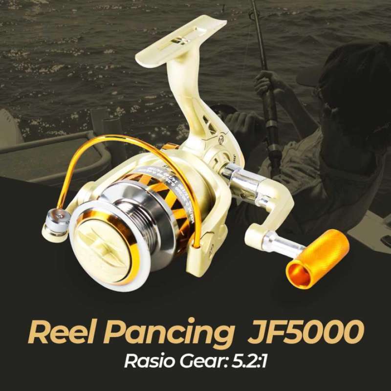 Jual Reel Pancing Spinning 5.2:1 Gear Ratio JF5000 Reel Daido Pancing ...