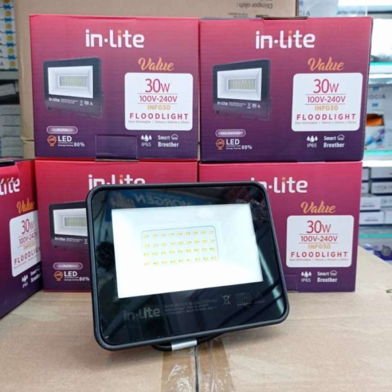 Promo LAMPU SOROT INLITE V FLOODLIGHT LED 30W IP65 OUTDOOR INDOOR ...