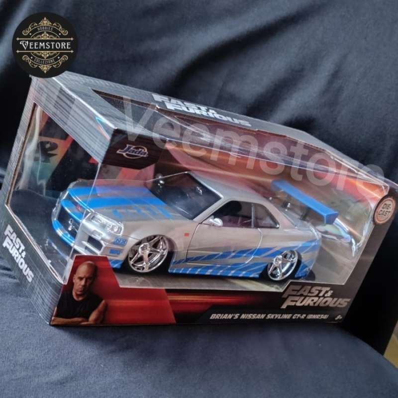 Promo DIE CAST 1:24 NISSAN SKYLINE GT-R R34 BRYAN FAST AND FURIOUS ...
