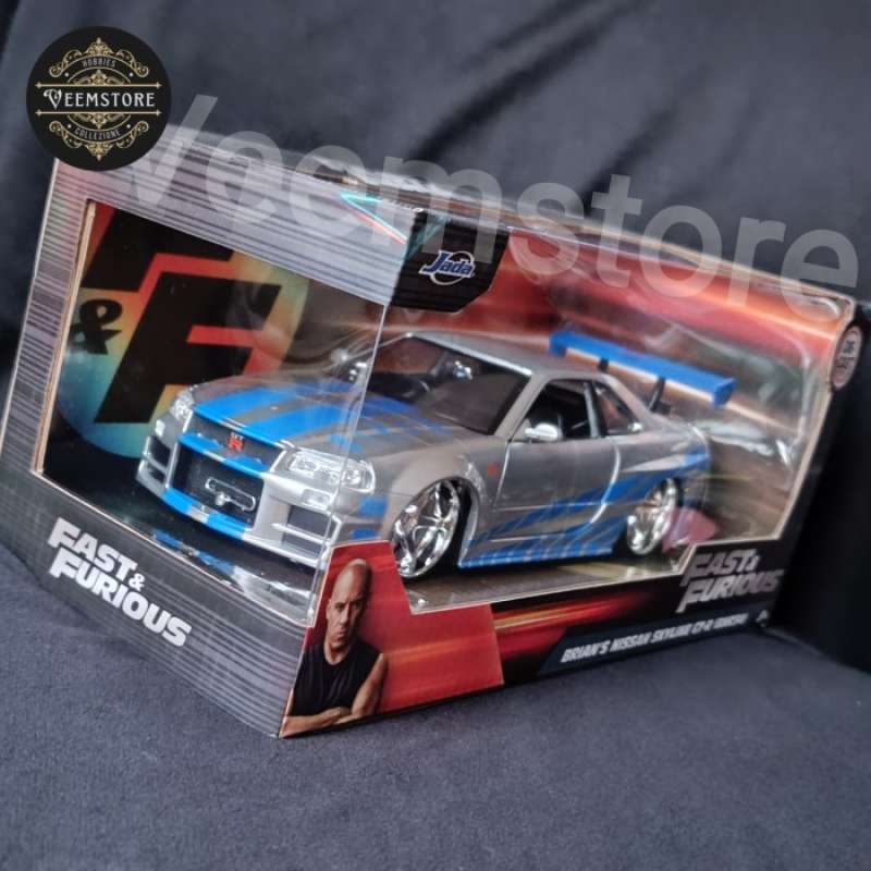 Promo DIE CAST 1:24 NISSAN SKYLINE GT-R R34 BRYAN FAST AND FURIOUS ...