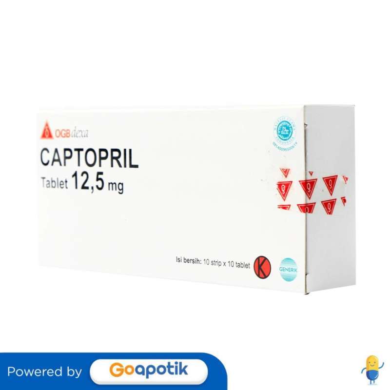 Jual CAPTOPRIL OGB DEXA MEDICA 12.5 MG BOX 100 TABLET di Seller Apotek ...