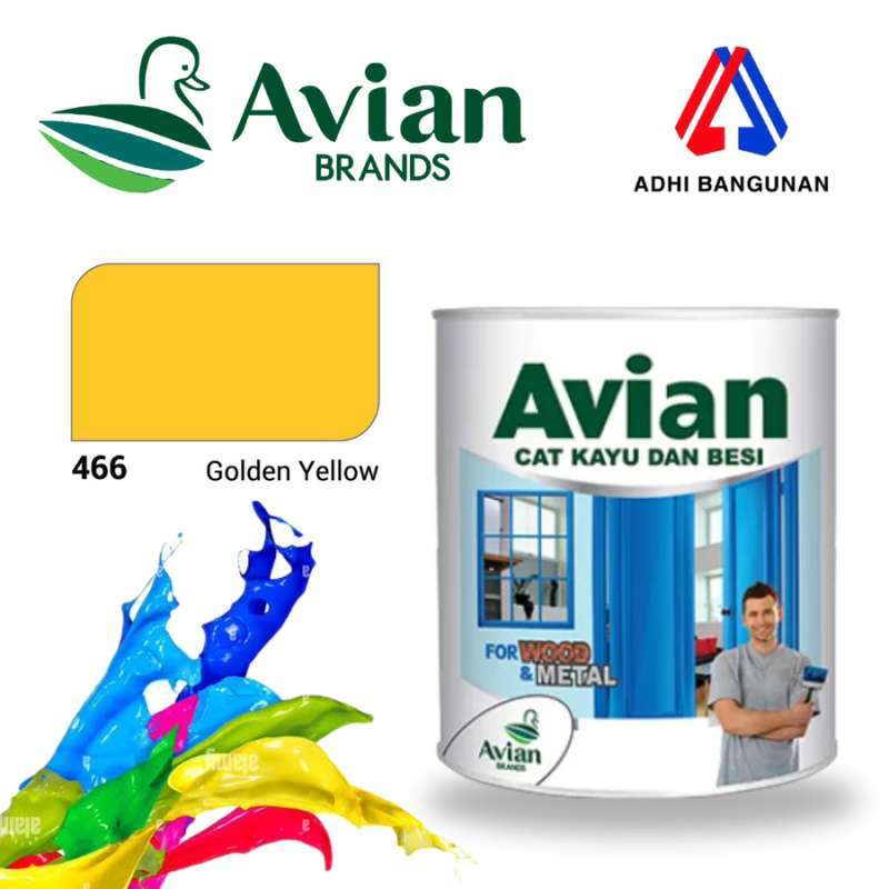 Jual Cat Minyak Cat Kayu dan Besi AVIAN - Golden Yellow 466 di Seller ...