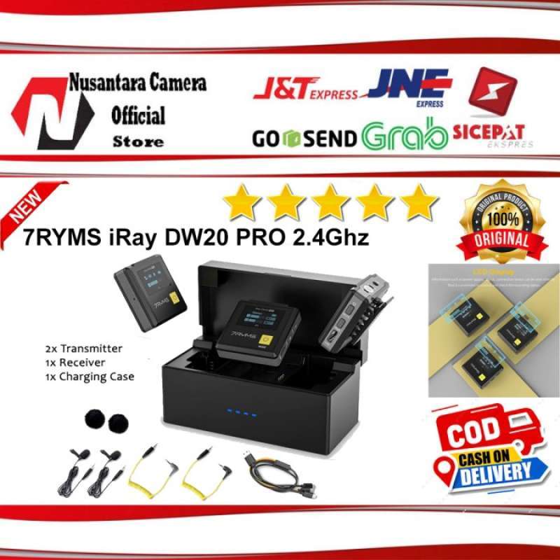 Promo MIC 7RYMS IRAY DW20 PRO 2.4GHZ WIRELESS MICROPHONE WITH CHARGING CASE - Diskon 50% di ...