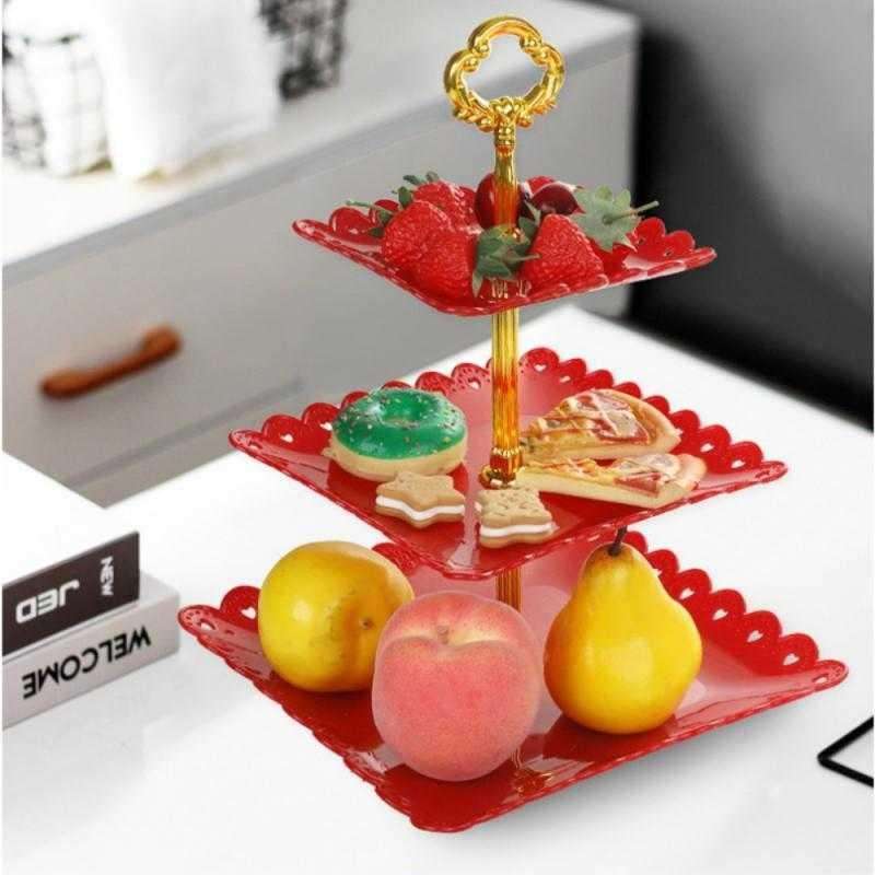 Promo Muqgew Rak Kue Susun 3 Tingkat Detachable Plate Cake Stand ...