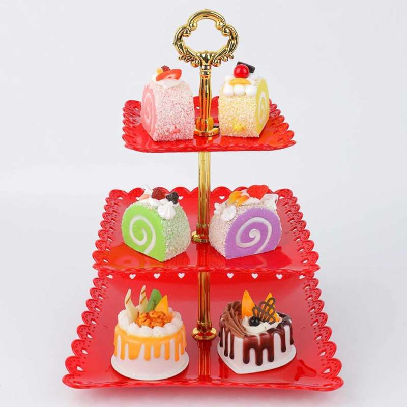 Promo Muqgew Rak Kue Susun 3 Tingkat Detachable Plate Cake Stand ...
