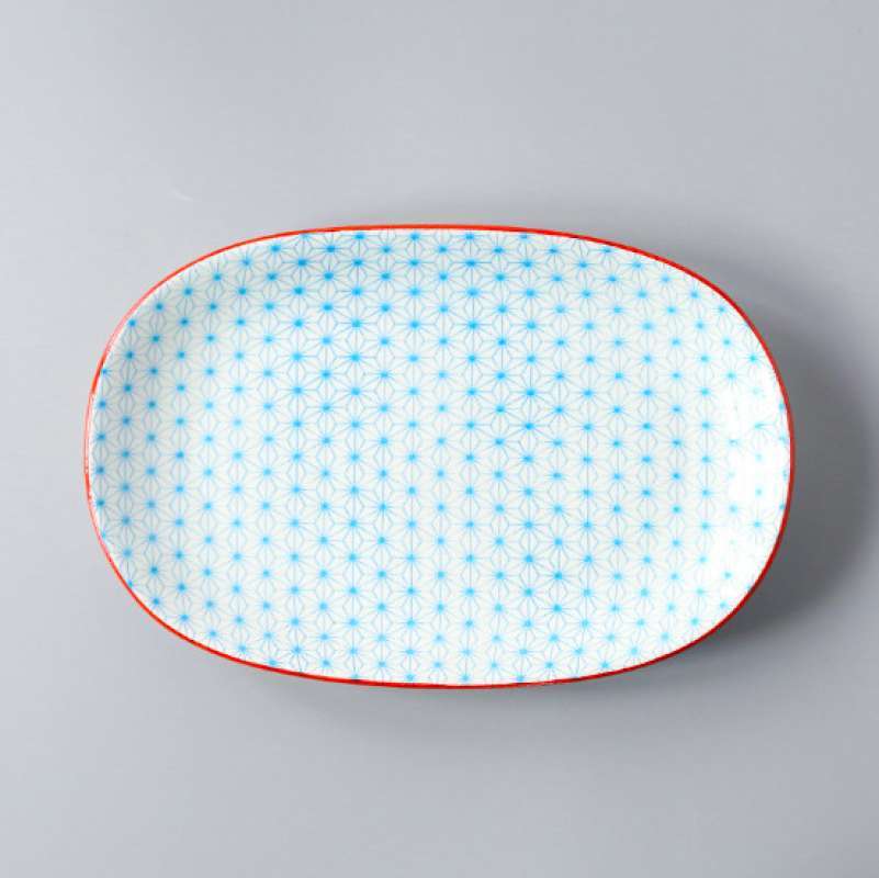Promo New Piring Keramik Oval Piring Saji Besar Japanese Style 12 Inch ...