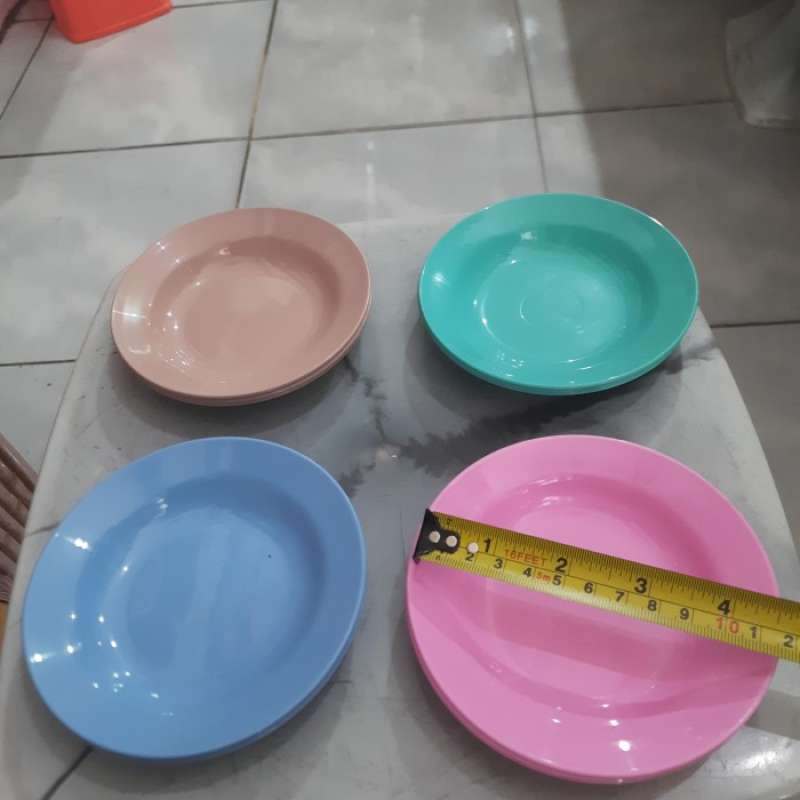 Jual Piring Kecil Lambar Plastik Warna Doff Tebal 12 Cm A5 Cafe Plate ...