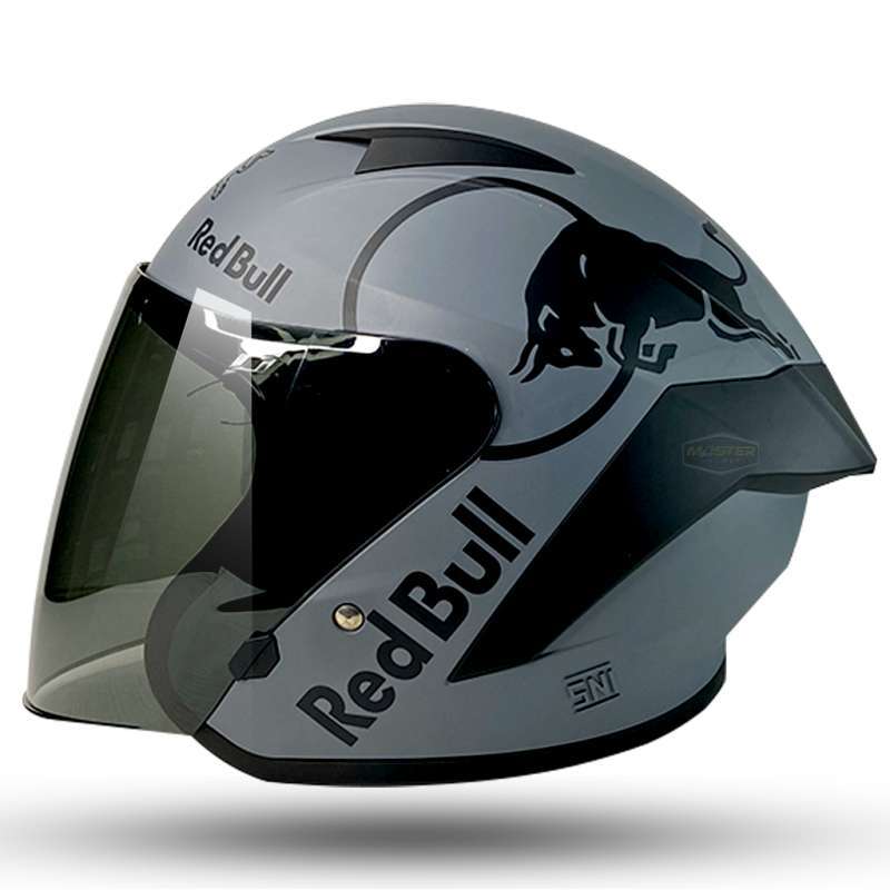 Promo Helm Half Face Srz Helioz Sni Red Bull Gorilla Grey Untuk Pria Dan Wanita Dewasa Cod