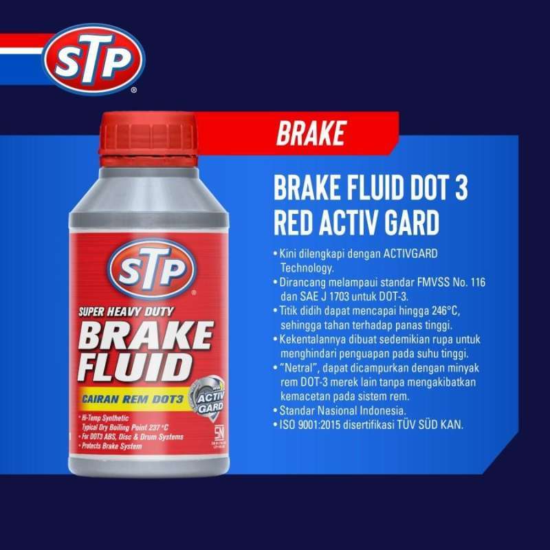 Promo Minyak Rem STP Super Heavy Duty Brake Fluid DOT3 300 ml Isi Merah ...