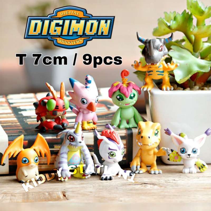 Promo Figure Digimon Set 9 Pcs Agumon Gabumon Piyomon Patamon Palmon ...