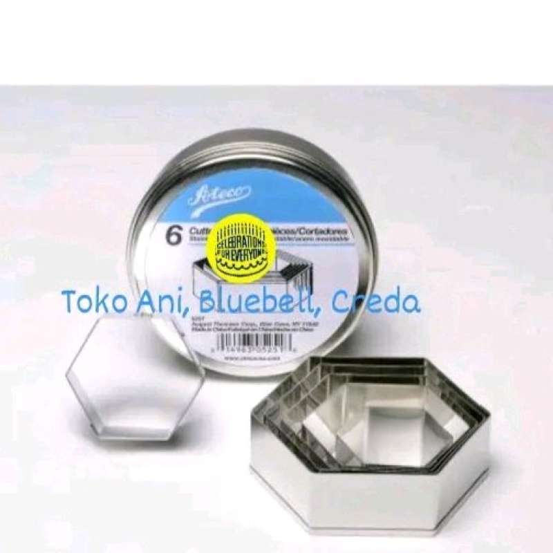 Jual Ateco Fluted Plain Hexagon Cutter Set 6 ( 5251 ) di Seller Toko ...