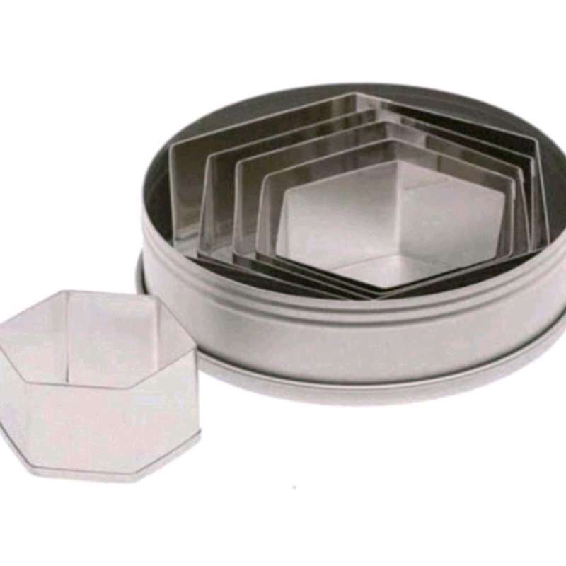 Jual Ateco Fluted Plain Hexagon Cutter Set 6 ( 5251 ) di Seller Toko ...