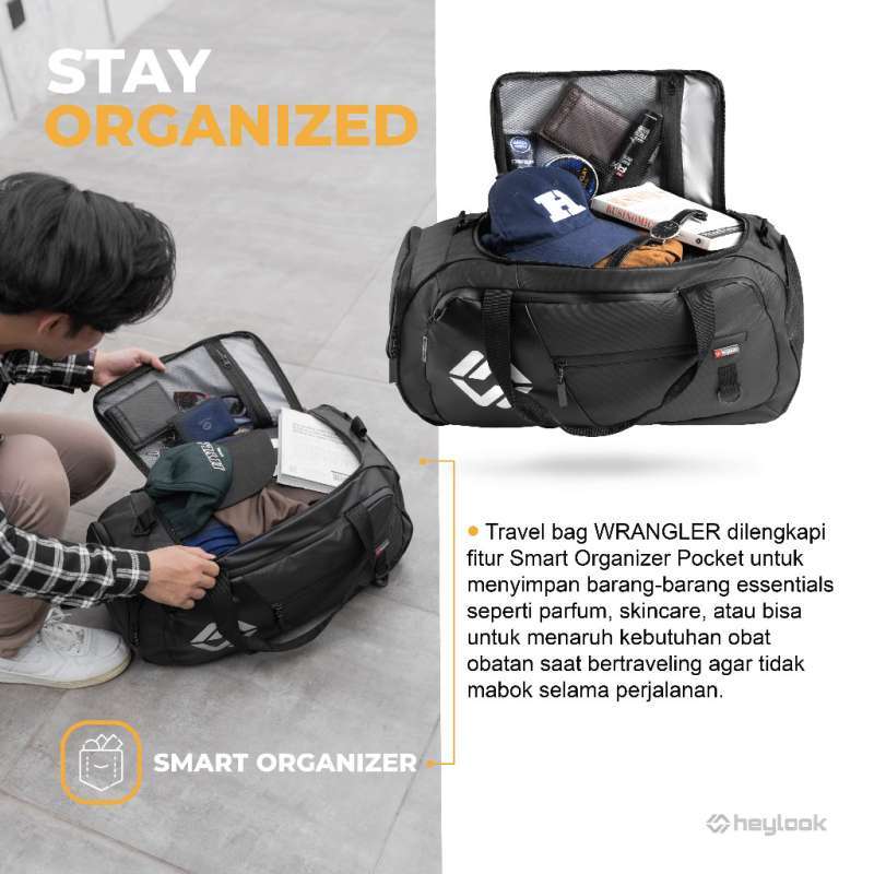 Promo Travelbag Pria Multyfungsi 3 In 1 Wrangler Tas Gym Travel Bag ...