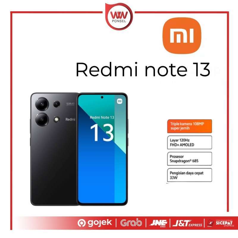 Promo Hp Xiaomi Redmi Note 13 Ram 8gb Internal 256gb Garansi Resmi ...